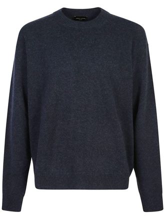Roberto Collina pull à encolure ras du cou - Bleu
