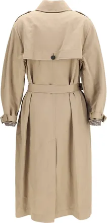Brunello Cucinelli Belted Cotton-Linen Trench Coat - Beige
