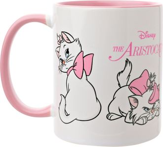 Widdop and Co Disney The Aristocats - Pink/Weiß glasiertes Steinzeug Icons & Villains Trinkbecher - Offizielles Lizenzprodukt von Disney (325 ml)