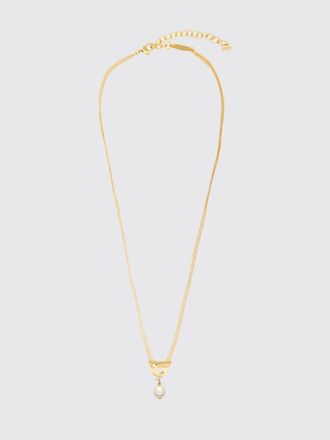 Ferragamo Gancini Choker-Halskette aus Messing mit Kunstperlen und Logo