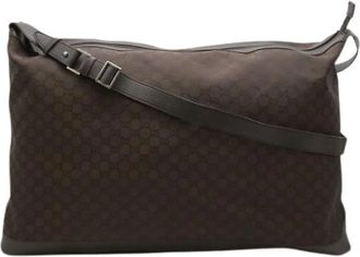 Gucci unisex, Pre-owned, Brun, Taille: ONE Size Sac bandouli&egrave;re en nylon vintage Pre-owned