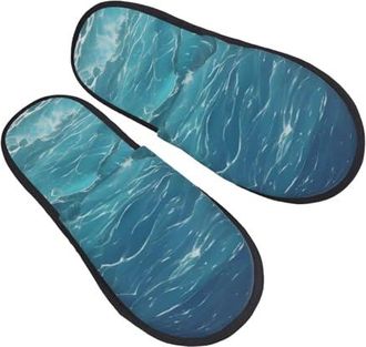 Generic Chaussons LOcéan Profond Imprimé Confortable Pantoufles Portative Slippers Pour Hiver Voyage Chambre M