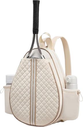 Generico Tennis-Rucksack, 32,6 x 11,9 x 4,9 cm (12,6 x 4,72 x 16,54 Zoll), f&uuml;r Tennisschl&auml;ger, wasserdicht, f&uuml;r Fitnessstudio, M&auml;dchen, Strandsport, Taille, Fr