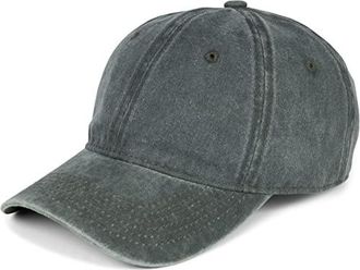 styleBREAKER Casquette Unisexe Baseball Look Vintage Ajustable 6-Panel Cappy en Optique Washed avec Visier Courbé en Coton Casquette Rétro pour Hommes et Femmes, G
