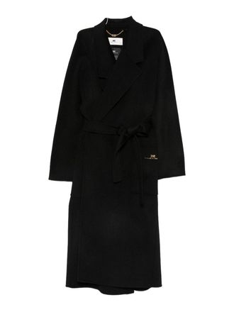 Elisabetta Franchi Langer Mantel - Schwarz