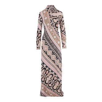 Pucci Femme, Robes, Multicolore, Taille: 40 FR Long Stretch Viscose Dress
