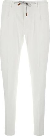 Eleventy Homme, Pantalons, Blanc, Taille: W30 Pantalon fusel&eacute; &agrave; cordon de serrage