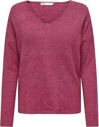 Only Onlrica Life L/S KNT Noos Pull à col en V pour Femme, Granita/détail : W. Melange, XS