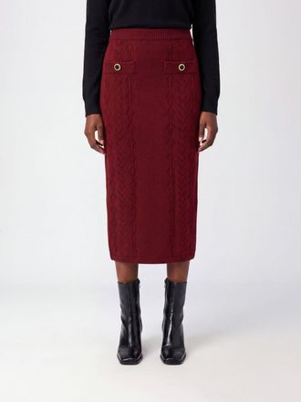 Alessandra Rich High-Waist Midi-Bleistiftrock aus Merinowollstrick