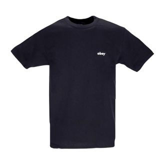 Obey Lower Case Classic Tee - - Tops - Herren - Schwarzk - XL