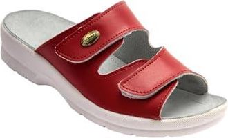 Pediconfort Mules &agrave; Scratch, Ultra l&eacute;g&egrave;res, Extra Larges - Femme - Taille : 38 - Couleur : Rouge
