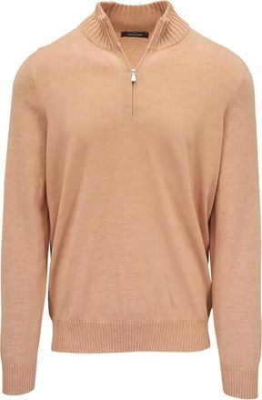 Gran Sasso zip sweater - Nude