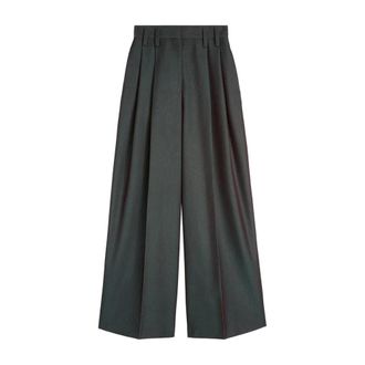 Jil Sander Gr&uuml;ne Hose mit weitem Bein - - Trousers - Damen - Gr&uuml;n - M