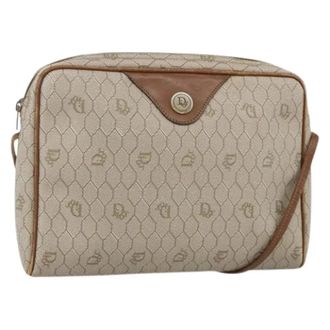 Dior Pre-owned Honeycomb Canvas Schultertasche - - Pre-owned - Damen - Beige - ONE SIZE
