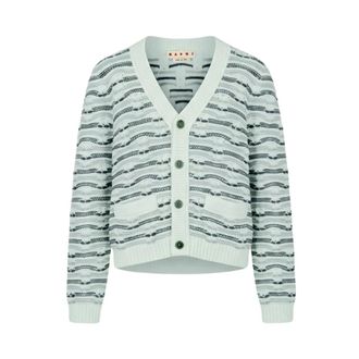 Marni Wollstrickjacke mit Zopfmuster - - Knitwear - Damen - Beige - XS