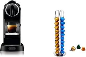 Nespresso DeLonghi EN167.B Citiz Kaffeekapselmaschine, mit Hochdruckpumpe & EXZACT Kaffeekapselhalter kompatibel (40 x Kapseln)