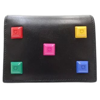 Ferragamo Portefeuille en cuir Pre-owned - Femme - Pre-owned - Noir - Taille: ONE Size