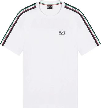 Emporio Armani Emporio Armani Ea7, Homme, Tops, Blanc, Taille: S T-Shirt en jersey