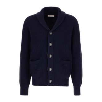Brunello Cucinelli Homme, Pulls, Bleu, Taille: XL Cardigans