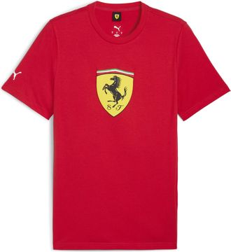 Puma T-shirt &agrave; &eacute;cusson color&eacute; Sportswear Scuderia Ferrari Homme, Accessoires, Rouge, S