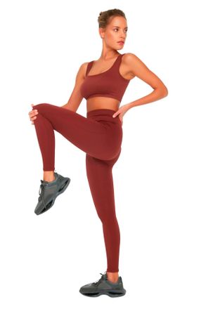 Trendyol Trendyol Damen Gestrickte Sportstöße Yoga Pants, Brown, M-L EU