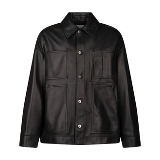 Bottega Veneta Homme, Vestes, Noir, Taille: S Leather Jacket