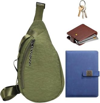 Generic Sac à bandoulière - Sac à dos pour homme, petite pochette utilitaire, compartiments de rangement zippés, solution de transport sécurisée, parfait pour