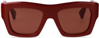 Gucci Sonnenbrille mit Logo - Rot