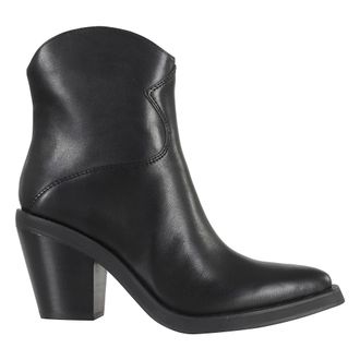 Ash Bottine noire en cuir avec talon Texas - Femme - Chaussures - Noir - Taille: 38 EU