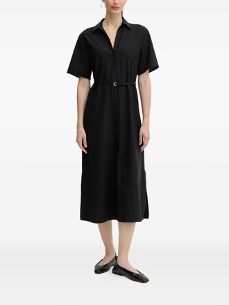 BOSS robe-chemise à taille ceinturée - Noir