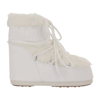 Moon Boot Femme, Chaussures, Blanc, Taille: 39 EU Bottes Icon Low Faux-Fur