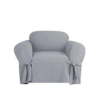 Sure Fit Home Decor Schonbezug aus schwerem Baumwollleinen, 1 St&uuml;ck, Pazifikblau