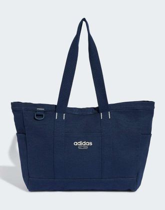 adidas adidas Performance - Tragetasche aus Canvas in Night Indigo/Elfenbeinwei&szlig;-Lila