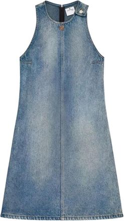 Courr&egrave;ges Femme, Robes, Bleu, Taille: 40 FR Heritage Denim A-Line Dress