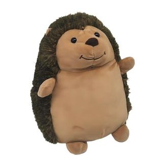 Relaxdays T&uuml;rstopper Igel, Stoff & Sand, T&uuml;rpuffer f&uuml;r Boden, innen, HBT: 21 x 16 x 14 cm, Deko T&uuml;rsack Tier, braun