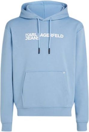 Karl Lagerfeld Homme Sweat À Capuche avec Logo Essentail Coupe Régulière, Bleu, XL