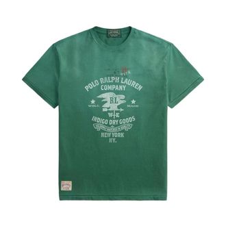Polo Ralph Lauren Homme, Tops, Vert, Taille: L Classic Fit Printed Knitted T-Shirt