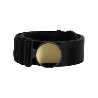 Bottega Veneta Pre-owned Round Buckle Belt - - Pre-owned - Damen - Schwarzk - ONE SIZE