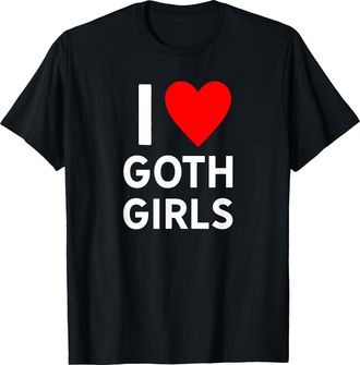 I Heart Love Goth Girls Heart Trendy Egirl Eboy GF Aesthetic Vibe T-Shirt