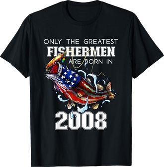 BDAZ 18. Geburtstag 2008 Fisherman Barsch Angeln 18 Jahre alt T-Shirt