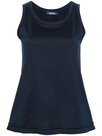 Max Mara d&eacute;bardeur Racer en coton - Bleu