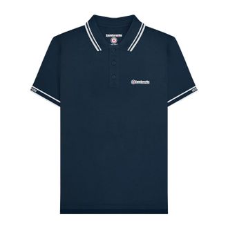 Lambretta SS25 Poloshirt &Auml;rmel mit Markenschriftzug f&uuml;r Herren (Marineblau)