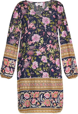 Usha Kleid Damen Marine Mehrfarbig