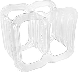 Cabilock VILLFUL Transparentes Aufblasbares Schuhregal Schuhablage 2 Lagiger Schuhhalter Hausschuheregal Haushaltsschuhregal Organizer Wohnzimmerschuhregal Pla