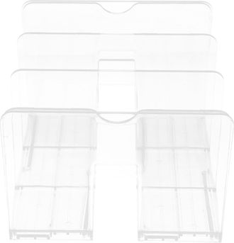 DOITOOL B&uuml;cher Organizer Aus Transparentes Ablageregal F&uuml;r Dokumente B&uuml;cherregal Aktenhalter F&uuml;r Schreibtische B&uuml;rozubeh&ouml;r Zur Aufbewahrung Von B&uuml;chern Und Pa