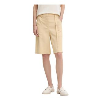 Patrizia Pepe Femme, Shorts, Beige, Taille: 38 FR Shorts &agrave; poches plaqu&eacute;es avec ceinture