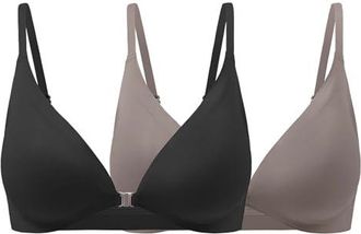 Generic V&ecirc;tements Femme Confort Soutien-gorge sur toute la surface Fermeture avant Col en V profond Sans coutures Soutien-gorge r&eacute;glable sans fil, lilas, XL
