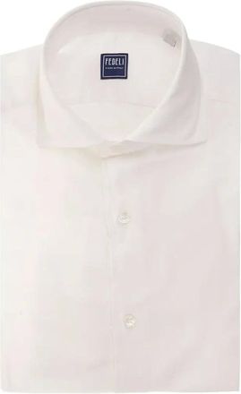 Fedeli Homme, Chemises, Blanc, Taille: 4XL Sean ML Panamino Dusty