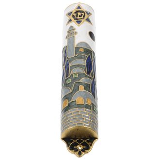 BESPORTBLE SWETRACE Metallene Handgefertigte Mezuzah mit Bibelversen T&uuml;r Mezuzah in Vintage Optik Religi&ouml;se Hausdekoration f&uuml;r Eingangst&uuml;r mit Befestigungsl&ouml;cher