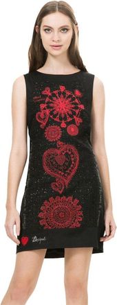 Desigual Damen A-Linie Kleid VEST_SCARLETT, Knielang, Schwarz (NEGRO 2000), Gr. 34 (Herstellergr&ouml;&szlig;e:36)